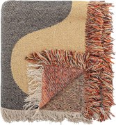 Hnědá deka z recyklované bavlny 130x160 cm Arni – Bloomingville