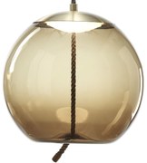 Brokis PC1016 Knot Sfera, závěsné svítidlo, hnědé kouřové sklo - měď, 14W LED 2700K stmívatelné, prům.50cm