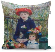 Sablio Polštář Dvě sestry (Na Terase) - Pierre-Auguste Renoir - 40x40 cm