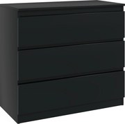 HOMCOM Komoda se 3 zásuvkami, jednoduchý úložný nábytek do ložnice, vnitřní použití, 80l x 39p x 73v cm