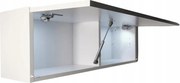 Závěsná koupelnová skříňka Laura 90x23x30 cm Bílá Lesk Led osvětlení