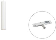 Designové závěsné svítidlo bílé vč. 1-fázového kolejnicového adaptéru - Slimline Tuba Small