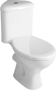 Aqualine Sapho, CLIFTON Rohový WC kombi mísa s nádržkou včetně splachovací soupravy, bílá