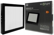 ECOLIGHT LED přisazené čtvercové stropní svítidlo 24W - 2640lm - 4000K - černé