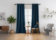 Zatemňovací závěs DREAM VELVET 140x250 cm, petrolejový Zavěšení: Kovové kroužky