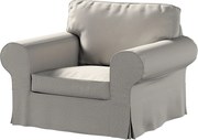 Potah na křeslo IKEA Ektorp barva šedá látka pletený vzor