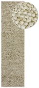 Khaki ručně tkaný běhoun s příměsí vlny 60x230 cm Minerals – Flair Rugs