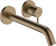 Hansgrohe Tecturis S, páková umyvadlová baterie EcoSmart+ pod omítku s výtokem 225 mm, kartáčovaný bronz, HAN-73351140