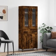 Skříň highboard kouřový dub 69,5 x 34 x 180 cm kompozitní dřevo