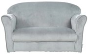 Světle šedá sametová dětská pohovka 78 cm Lil Sofa – Roba