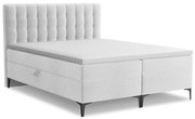 Boxspring postel s úložným prostorem 140x200 cm ve stříbrné barvě Puhala – Makamii