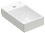 Villeroy & Boch Avento - Umývátko 36x22 cm, bez přepadu, otvor pro baterii vlevo, CeramicPlus, Stone White 43003RRW