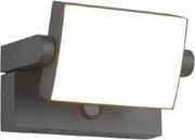 TRIO 246869142 KANSAS venkovní nástěnné svítidlo se senzorem SMD LED 10W/1000lm 3000K IP54 antracit