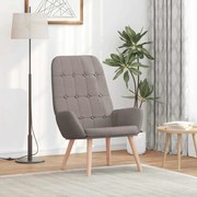 Relaxační židle taupe textil