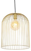 Designové závěsné svítidlo zlaté - Wire Knock
