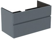 Ideal Standard Finesse - Umyvadlová skříňka, 100x51x55 cm, 2 zásuvky, Ribbed Matt ashblue E3397UQ