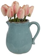 Modrý keramický džbán M - 17*13*15 cm