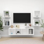 5dílný set TV skříněk bílý dřevotříska 3079619