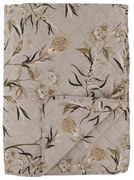 Béžový přehoz s květinovým vzorem Aix Vintage Quilt - 130*180 cm