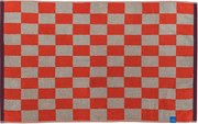 Oranžová/béžová koupelnová předložka do sprchy z bio bavlny 50x80 cm Retro – Mette Ditmer Denmark