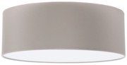 Stropní svítidlo Gaja, 1x béžové textilní stínítko, (bílé plexisklo), (fi 40cm)
