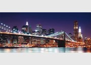 Vliesová fototapeta na zed' Brooklynský Most Večerem | 202 x 90 cm | DFTNH2714