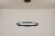 Závěsné černé velké LED svítidlo nad stůl Athena Black 80