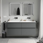 Koupelnová skříňka LAVOA 120 cm s umyvadlem z minerálního odlitku CREAM - možnost volby barvy