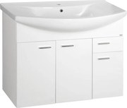 Aqualine Aqualine, ZOJA umyvadlová skříňka 93x74x34cm, bílá, 51094A