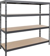 AR Shelving Vysokozátěžový regál Rivet (180x180x60 cm, antracitově šedá)