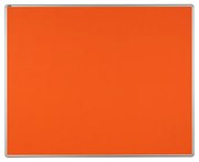 Textilní nástěnka ekoTAB v hliníkovém rámu, 1500 x 1200 mm, oranžová