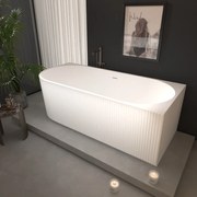 Erga Marina, rohová volně stojící vana 170x78 cm + odtoková zátka, pravá, bílá lesklá, ERG-MARINA-170078R-WH-WH