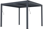 Bioklimatická pergola G21 Austin Premium 3x3 m, antracitová hliníková