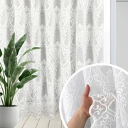 Voálová Luxusní vyšívaná záclona bílá Versailles White metráž Ervi 3634-11