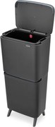 Tmavě šedý plastový odpadkový koš 20+25 l na tříděný odpad SortUp Recycle Hi – Brabantia