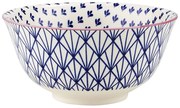 ORNAMENTS Miska 520 ml - modrá/bílá