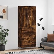 Skříň highboard kouřový dub 69,5 x 34 x 180 cm kompozitní dřevo 3199726
