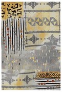 Oriental Weavers, Kusový koberec Zoya 153 X – na ven i na doma, 120x180, šedá, chodba / předsíň