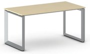 Kancelářský stůl PRIMO INSPIRE, 160x80 cm, šedostříbrná podnož, bříza