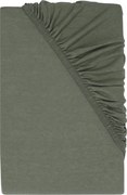 Livarno® Žerzejové napínací prostěradlo s podílem lnu, 140–160 x 200 cm (zelená)