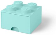 Světle modrý úložný box čtverec LEGO®