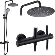 Rea Lungo, sprchový set s termostatem, černá matná, Rea-P6733