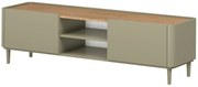 TV stolek Elivo 170 cm na nožkách - eukalyptus / dub baltic dune