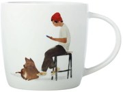 Bílý porcelánový hrnek 400 ml Cafe Waiting – Maxwell & Williams