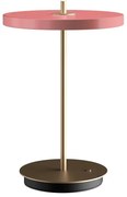 Růžová LED stmívatelná stolní lampa s kovovým stínidlem (výška 31 cm) Asteria Move – UMAGE