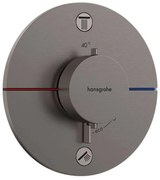 Hansgrohe ShowerSelect Comfort - Termostatická baterie pod omítku, pro 2 spotřebiče, kartáčovaný černý chrom 15554340