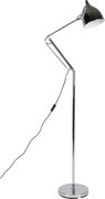 Stojací lampa s ohybatelnou konstrukcí ve stříbrné barvě s kovovým stínidlem (výška 137 cm) Reader – Zuiver