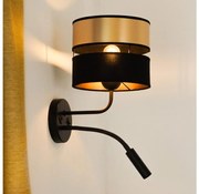 Brilagi - Nástěnná lampa ROYAL 1xE27/15W/230V + 1xG9/3W černá/zlatá
