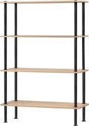 Regál v dekoru dubu v přírodní barvě 80x127x35 cm Teidi – noo.ma