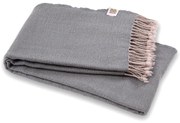 Vlněná deka Kostadina merino - tmavě šedá